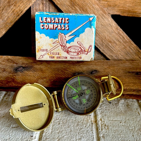 Other | Vintage Engineer Lensatic Compass Navigation Direction Made In ...